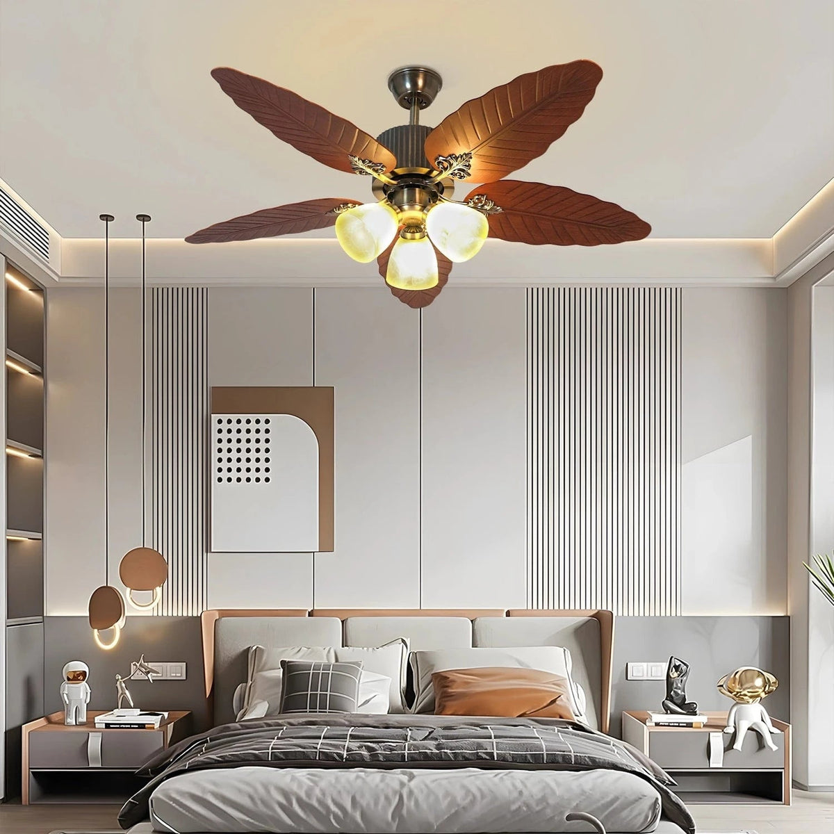 Tropical Breeze Wooden Ceiling Fan – Glimmora by Grover Lights