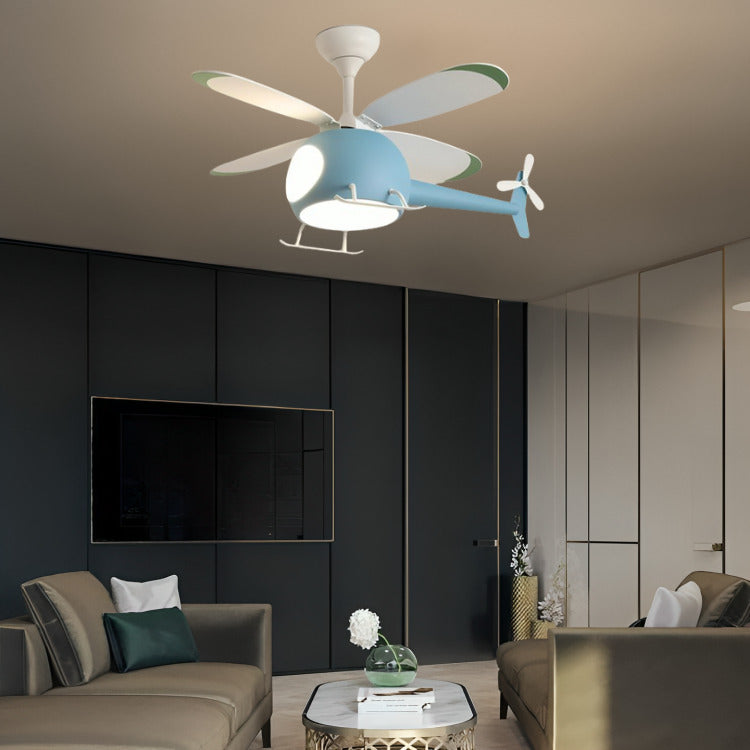 Creative Helicopter LED Ceiling Fan – Glimmora by Grover Lights