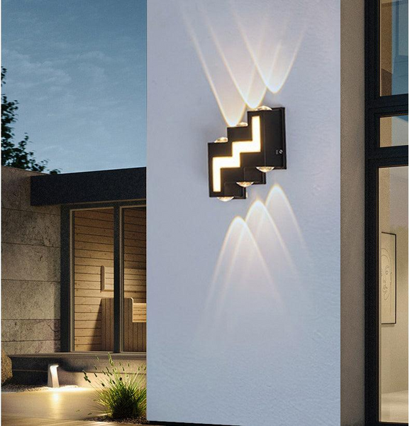 12 Watt Led Outdoor Black Wall Light – Glimmora by Grover Lights