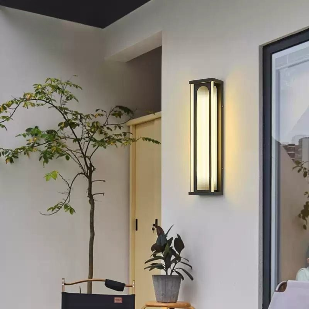 Stainless Steel Acrylic Outdoor Wall Light – Glimmora by Grover Lights