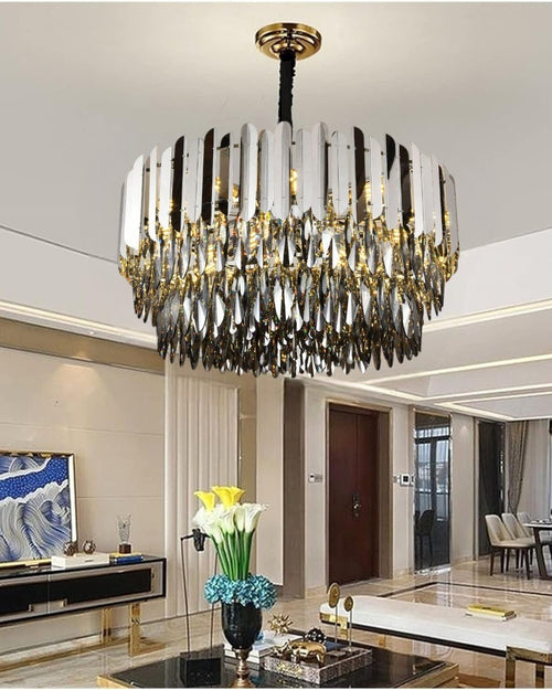 Luxury Black Crystal Chandelier - 950mm – Glimmora by Grover Lights