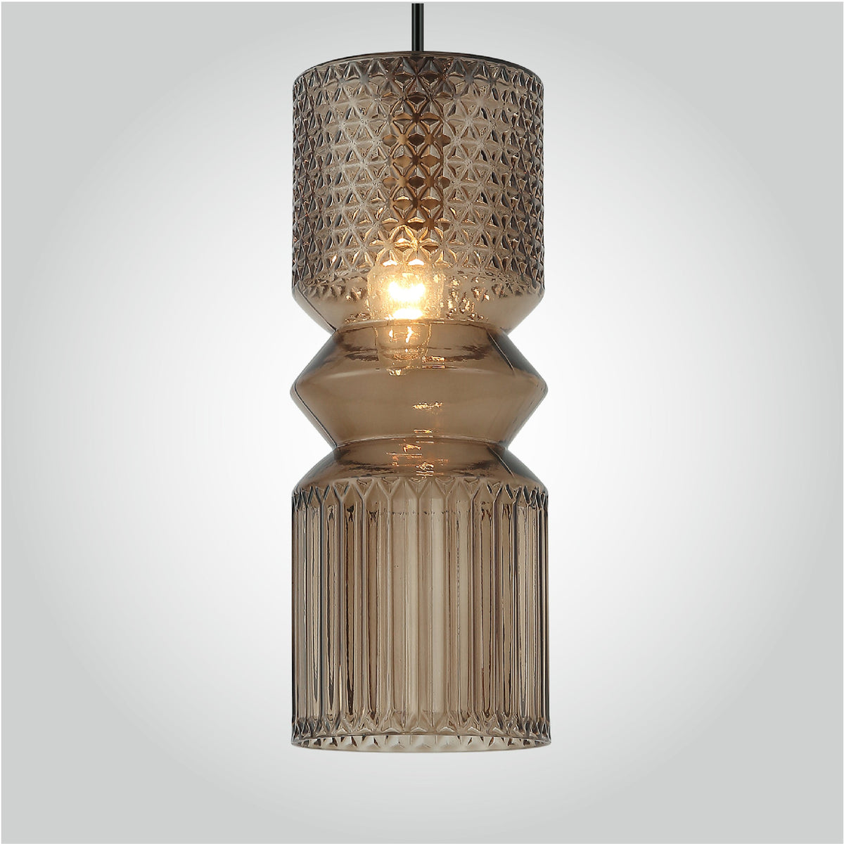 Led Crystal Crest Pendant Light – Glimmora by Grover Lights