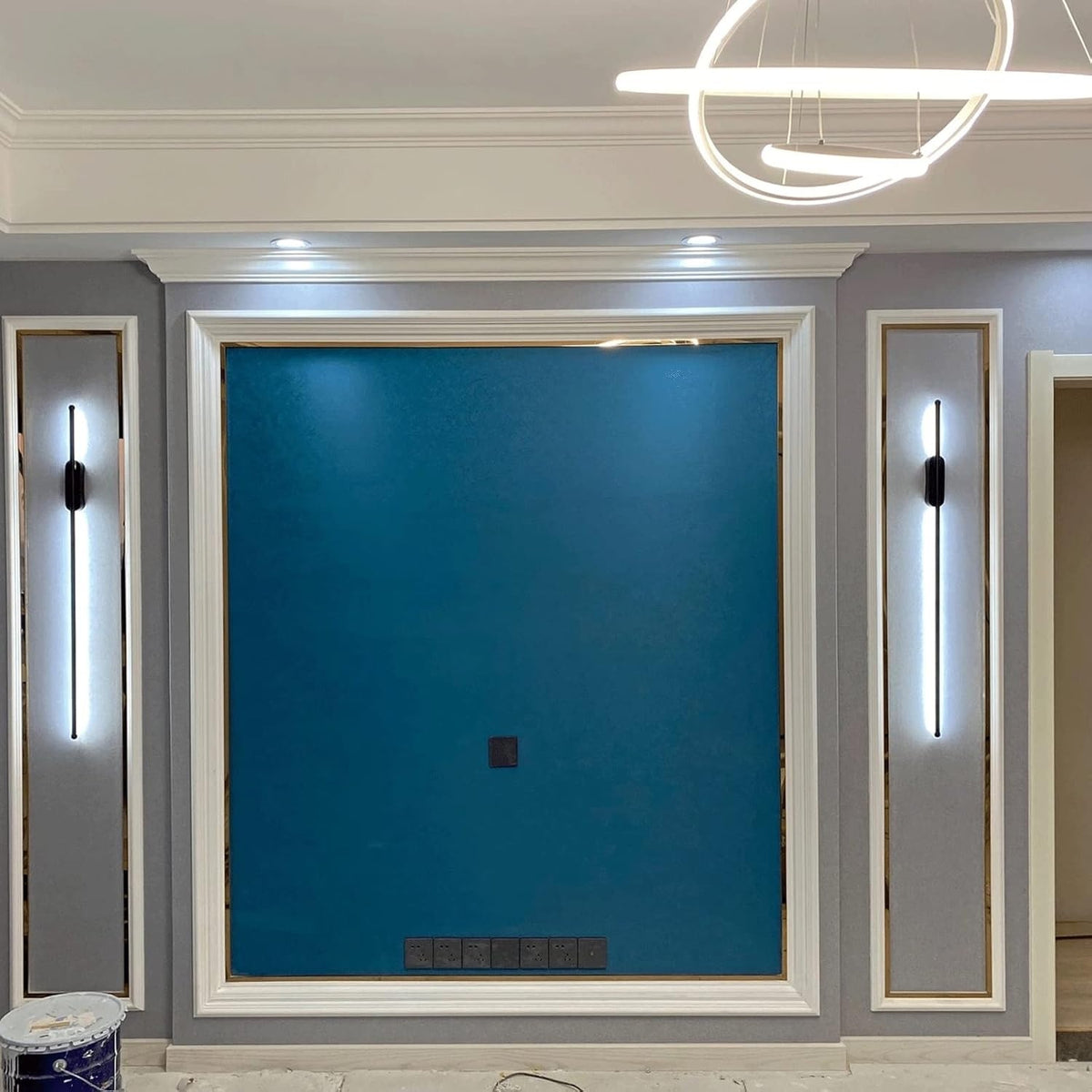 Black Metal Strip 60 Cm Wall Light – Glimmora by Grover Lights