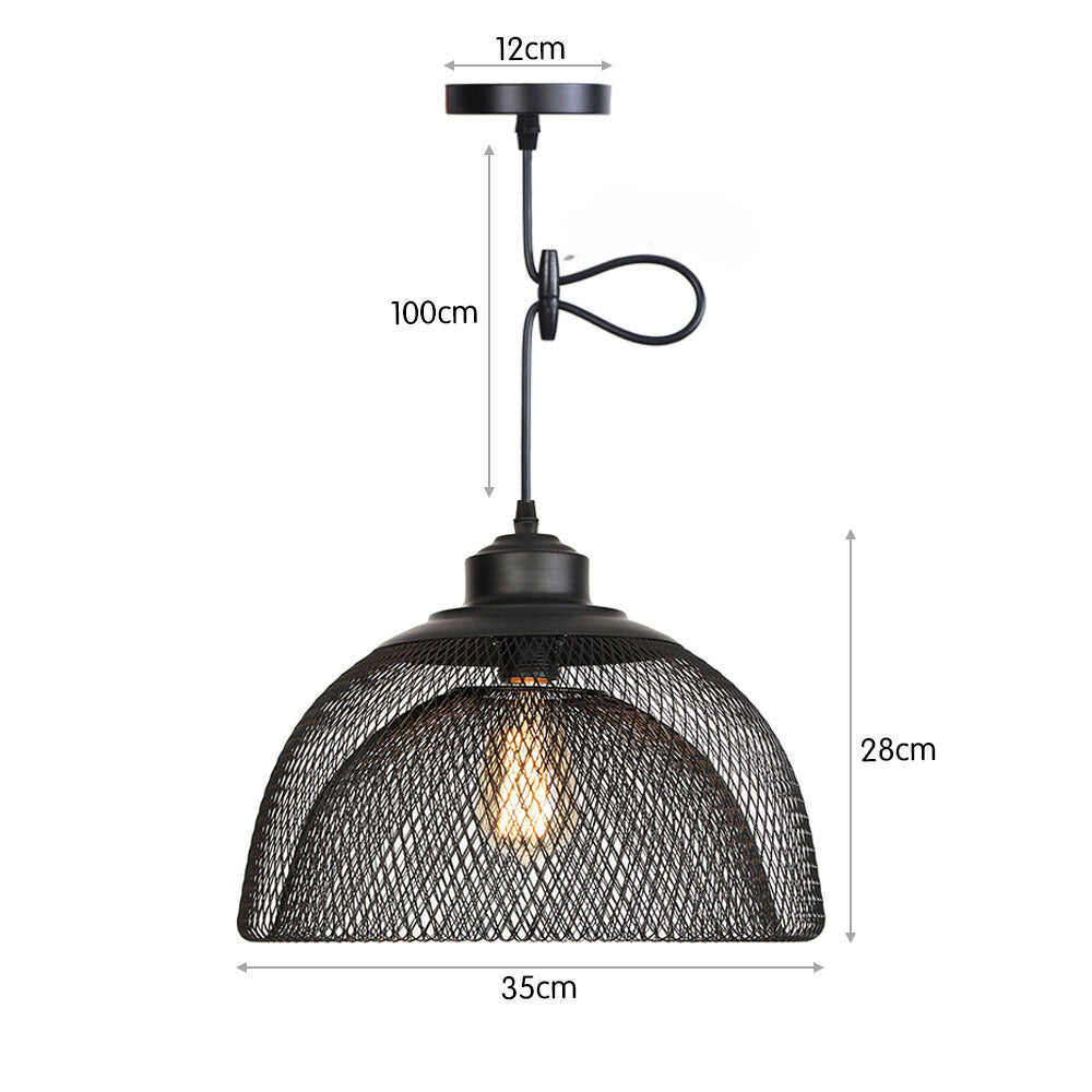 Viking Mesh (Black) Hanging Light – Glimmora by Grover Lights