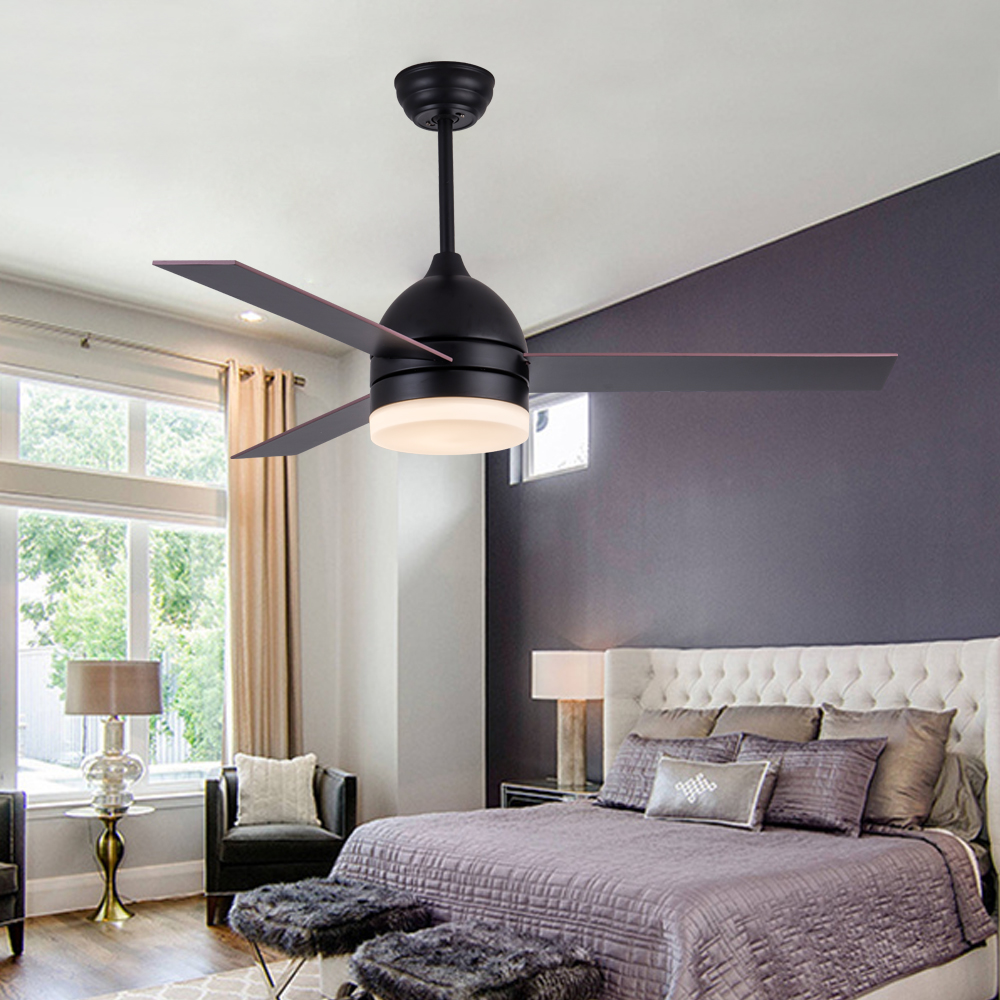 Modern 3 Blade Black Ceiling Fan – Glimmora by Grover Lights