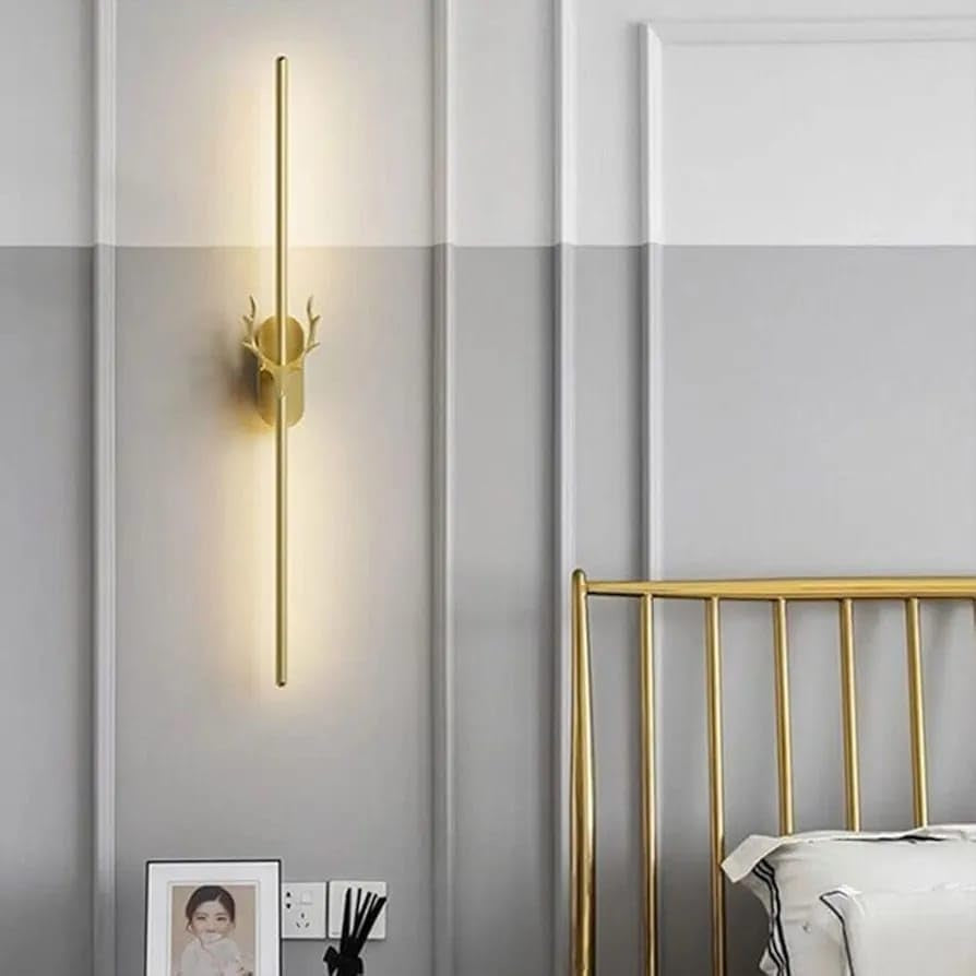 Royal Stag Metal Long Tube Deer Head Wall Light – Glimmora by Grover Lights