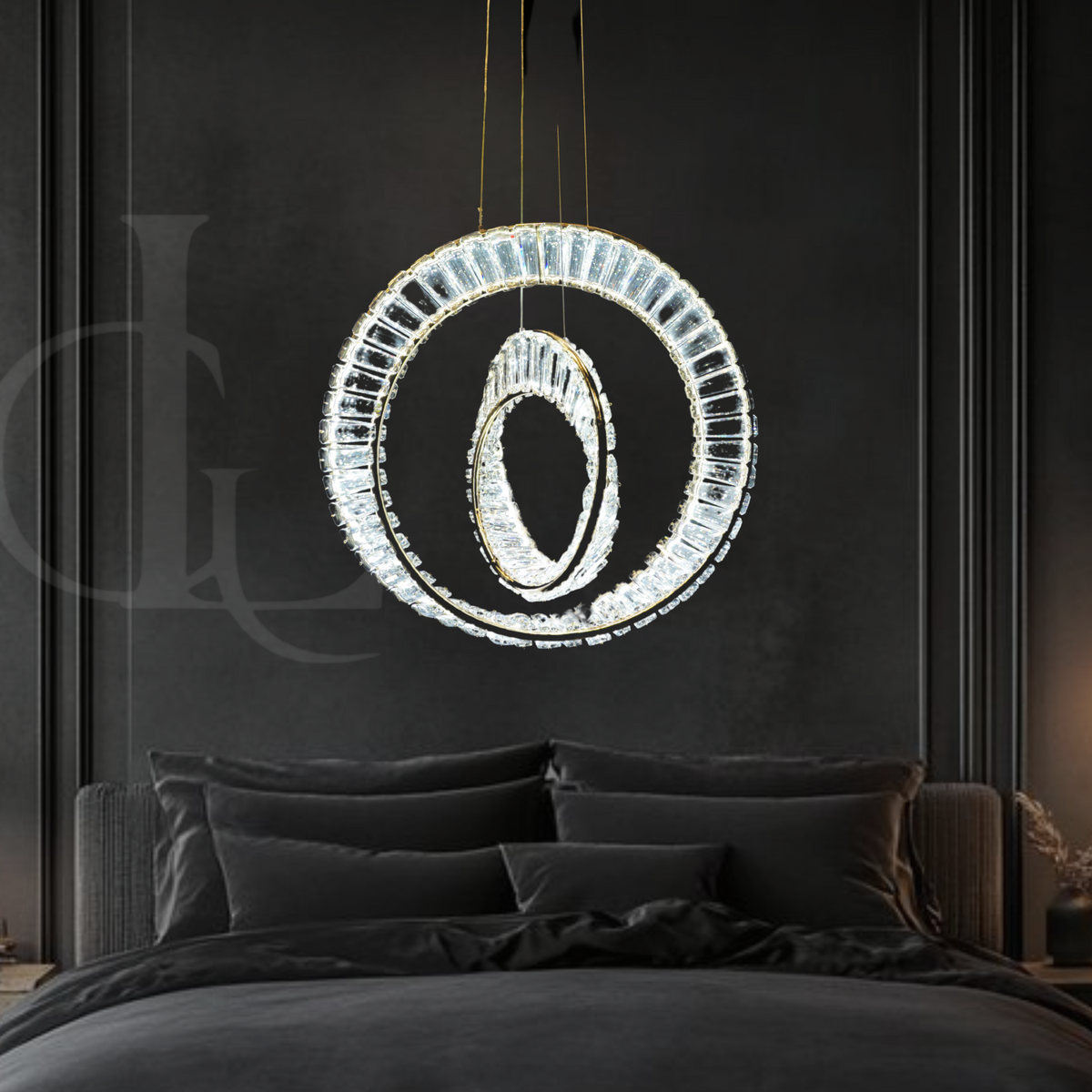 Whirl of Light (Gold, Crystal, LED) Chandelier – Glimmora by Grover Lights