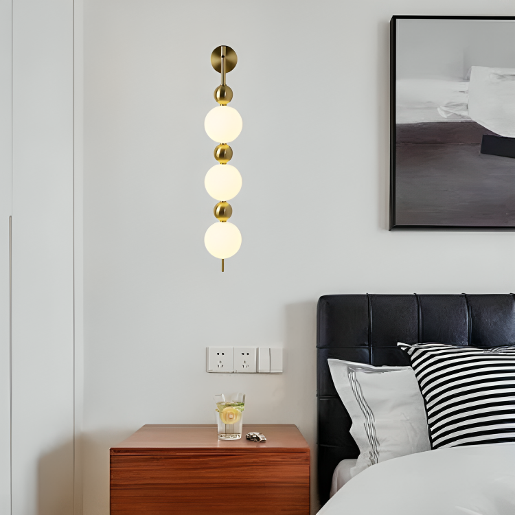 Nordic Minimalist Gourd String LED Wall Light – Glimmora by Grover Lights