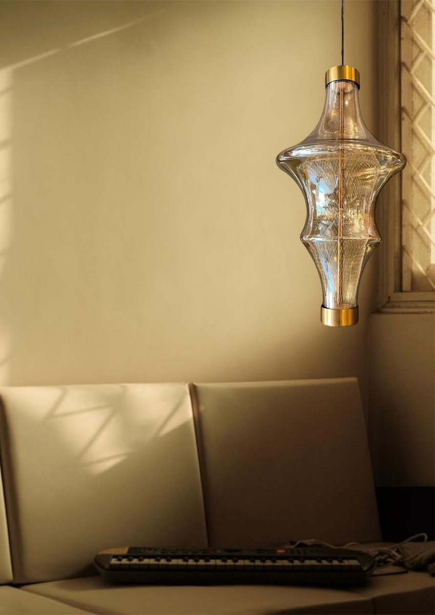 Amber Gold Pendant Light – Glimmora by Grover Lights