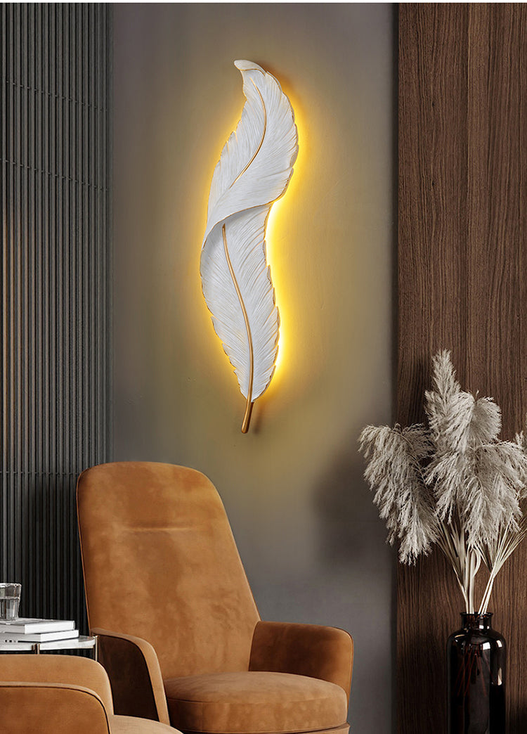 "Gather for a Feather: Feathered Glow Wall Light" – Glimmora by Grover ...