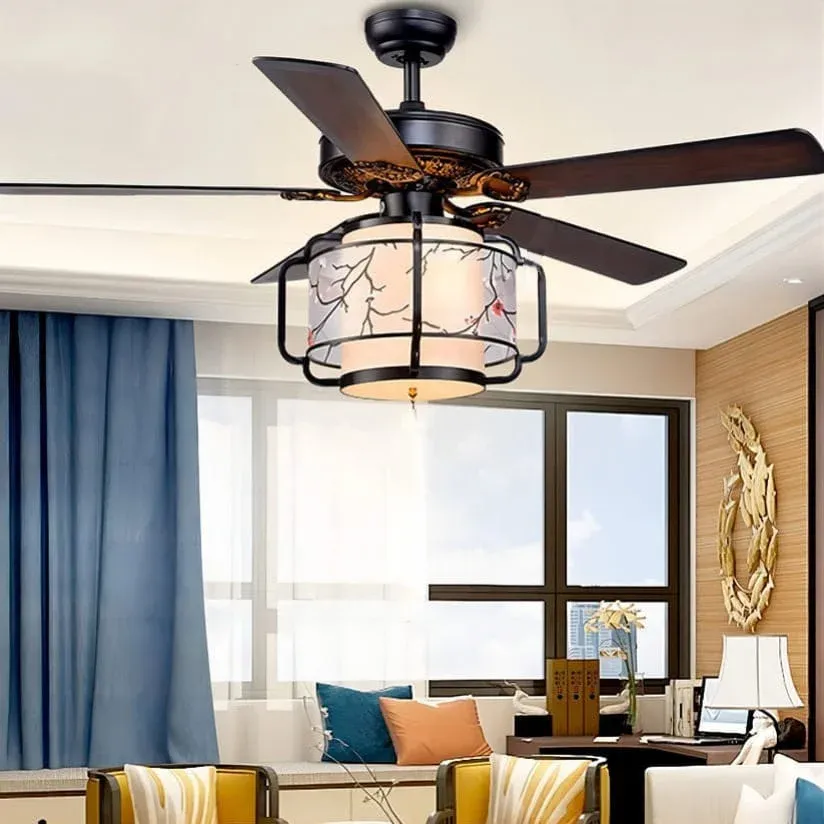 52 Inch Retro Style Ceiling Fan Light With Remote Control – Glimmora by ...