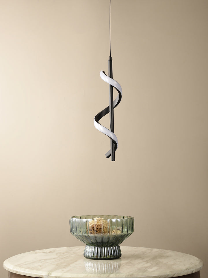 Mystic Spiral (Black) Led Pendant Light – Glimmora by Grover Lights