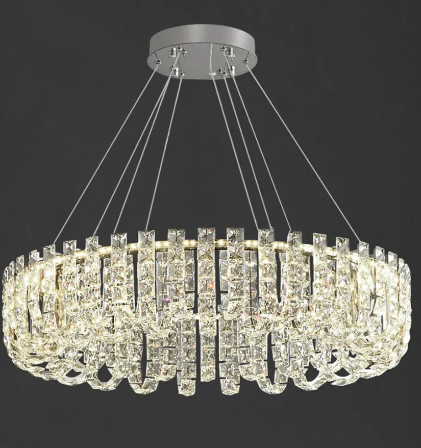 600mm Crystal Chrome Led Chandelier For Living Dining Room Light ...