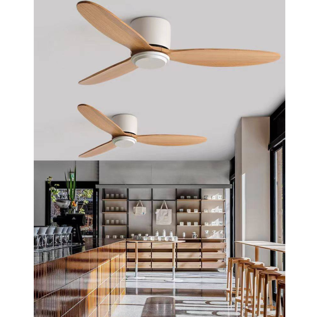 Wood Blades Ceiling Fan With Led Light – Glimmora by Grover Lights